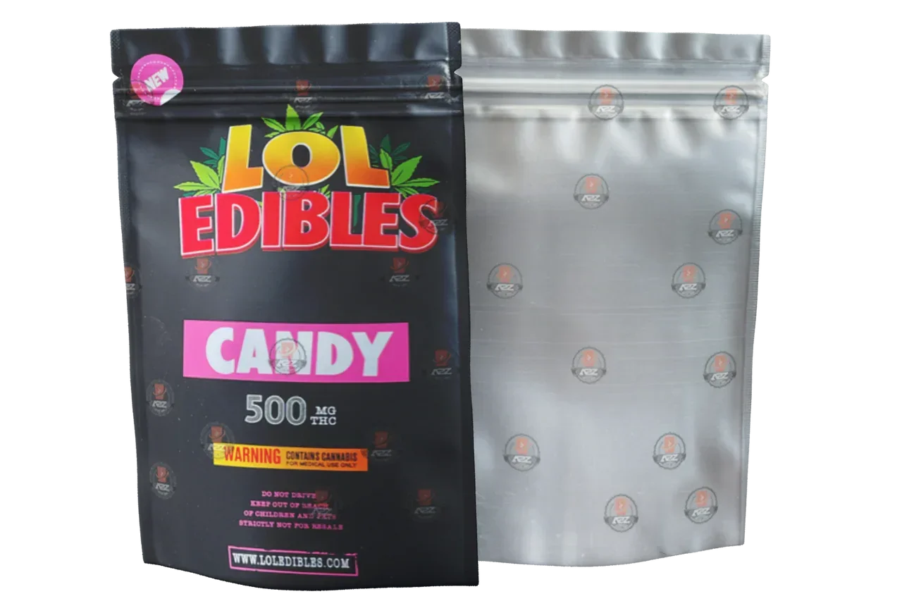 LOL Edibles Candy 500mg Mylar bags packaging only