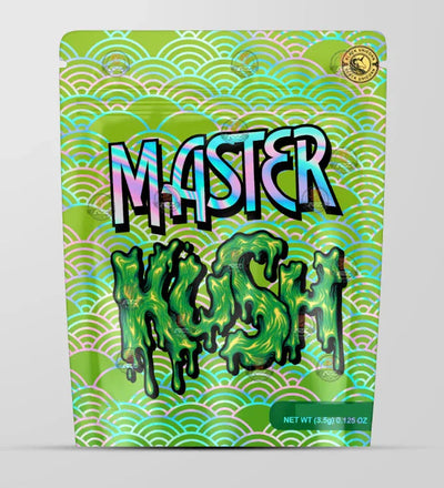 Master Kush Holographic Mylar bag 3.5g - Black Unicorn - Packaging only